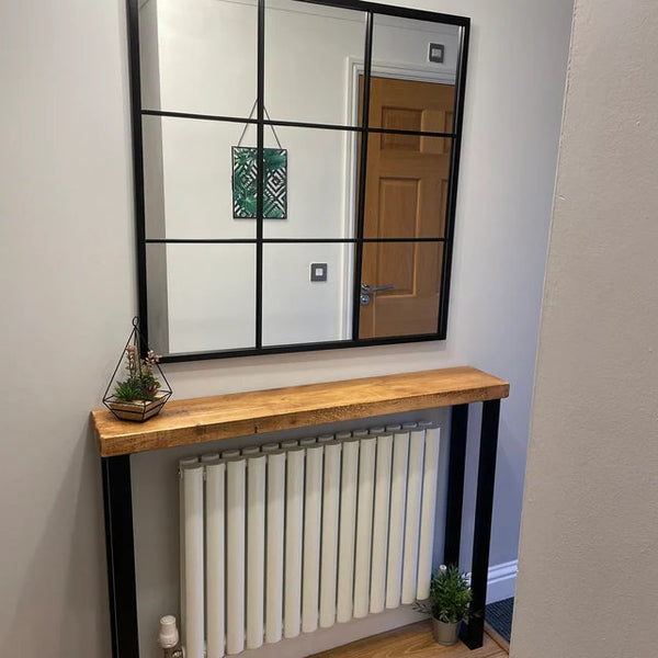 Rustic Console Table | 20cm Depth – Rust and Oak