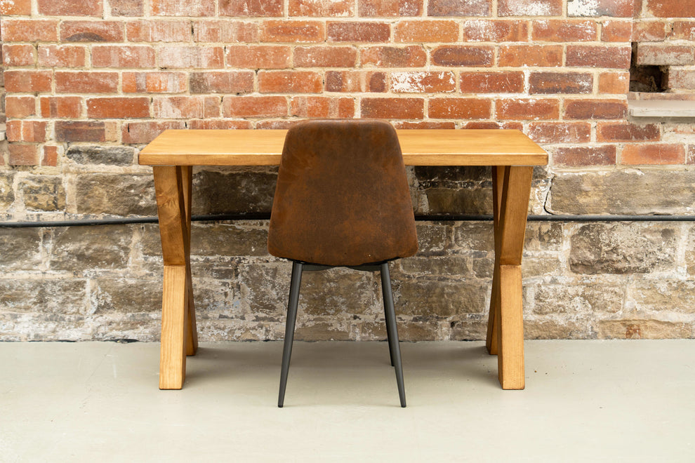 Marlow Solid Wood Desk – Rust and Oak