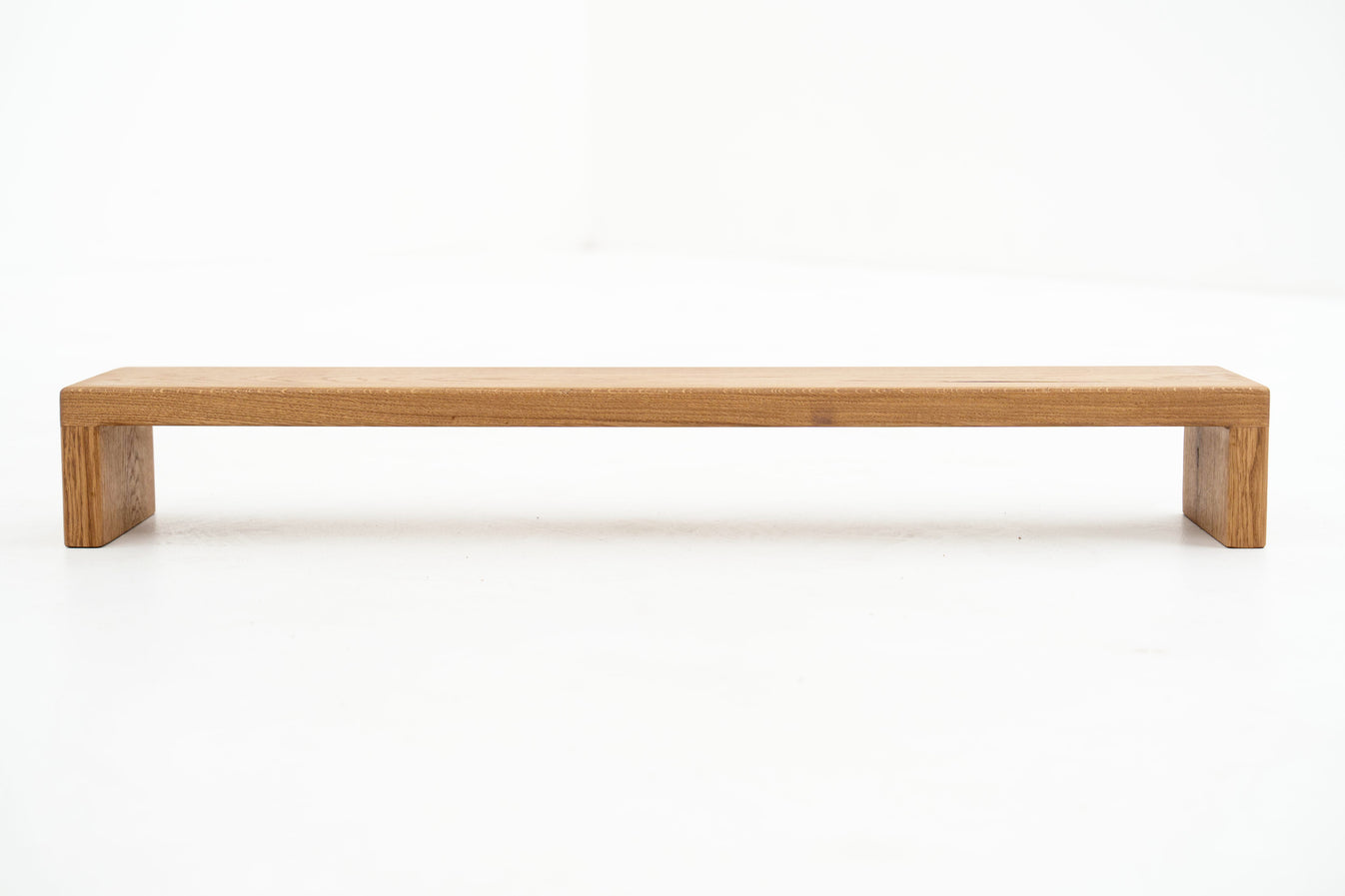 Solid Oak Monitor Stand with Oak Sides | 20cm Depth – Rust and Oak