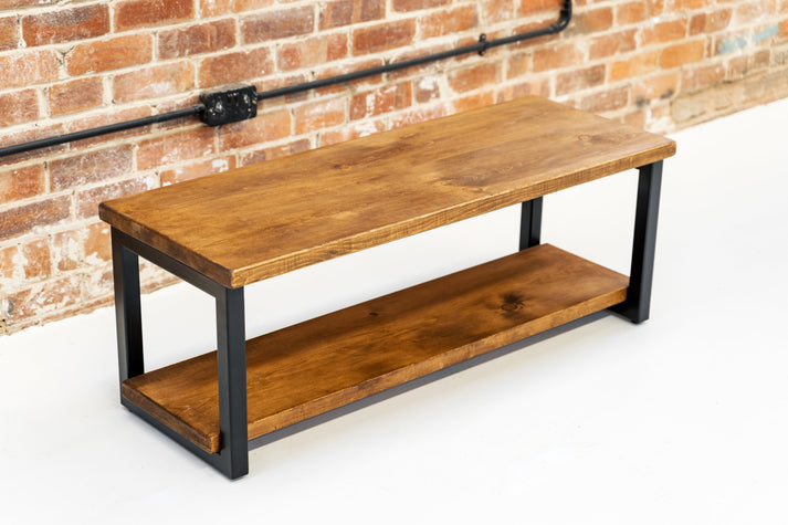 Industrial style TV Stand | Media Unit – Rust and Oak